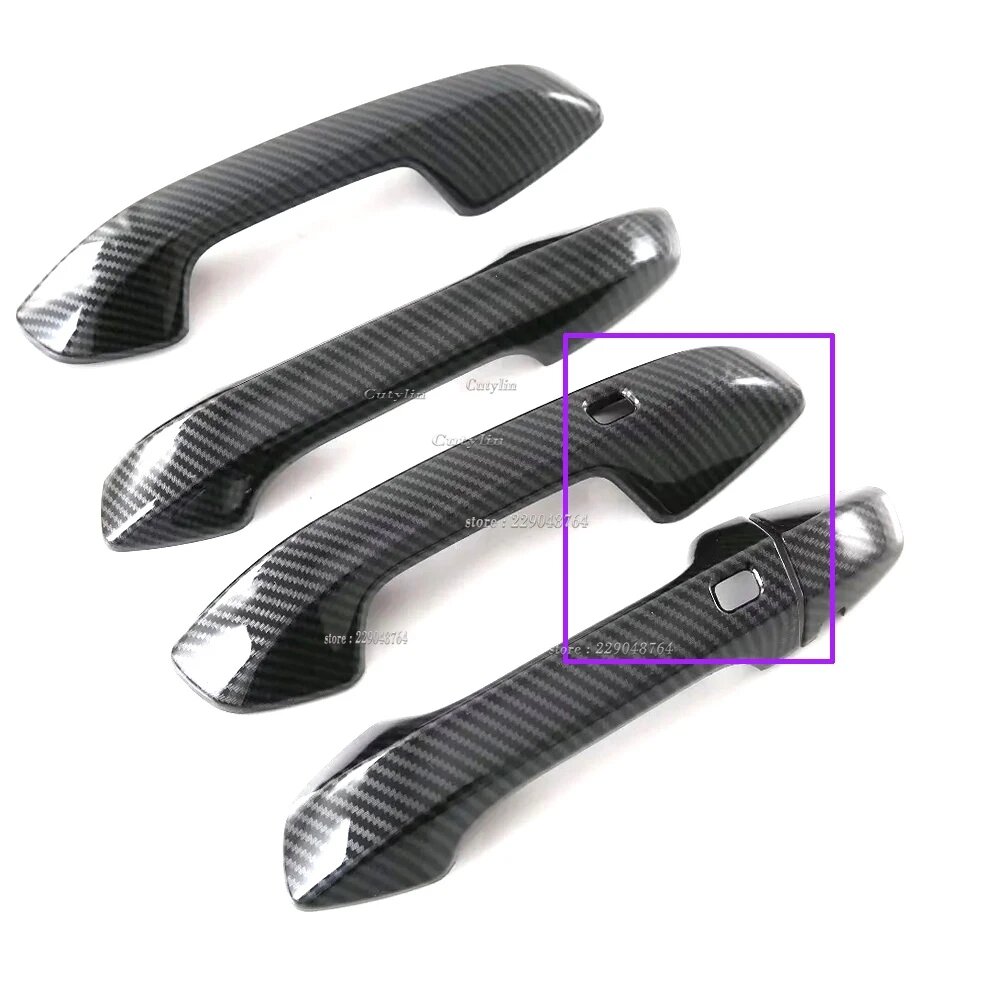 Аксессуары из углеродного волокна для Kia Cerato Forte K3 2019-2021 Кнопка Door Handle 3 Holes