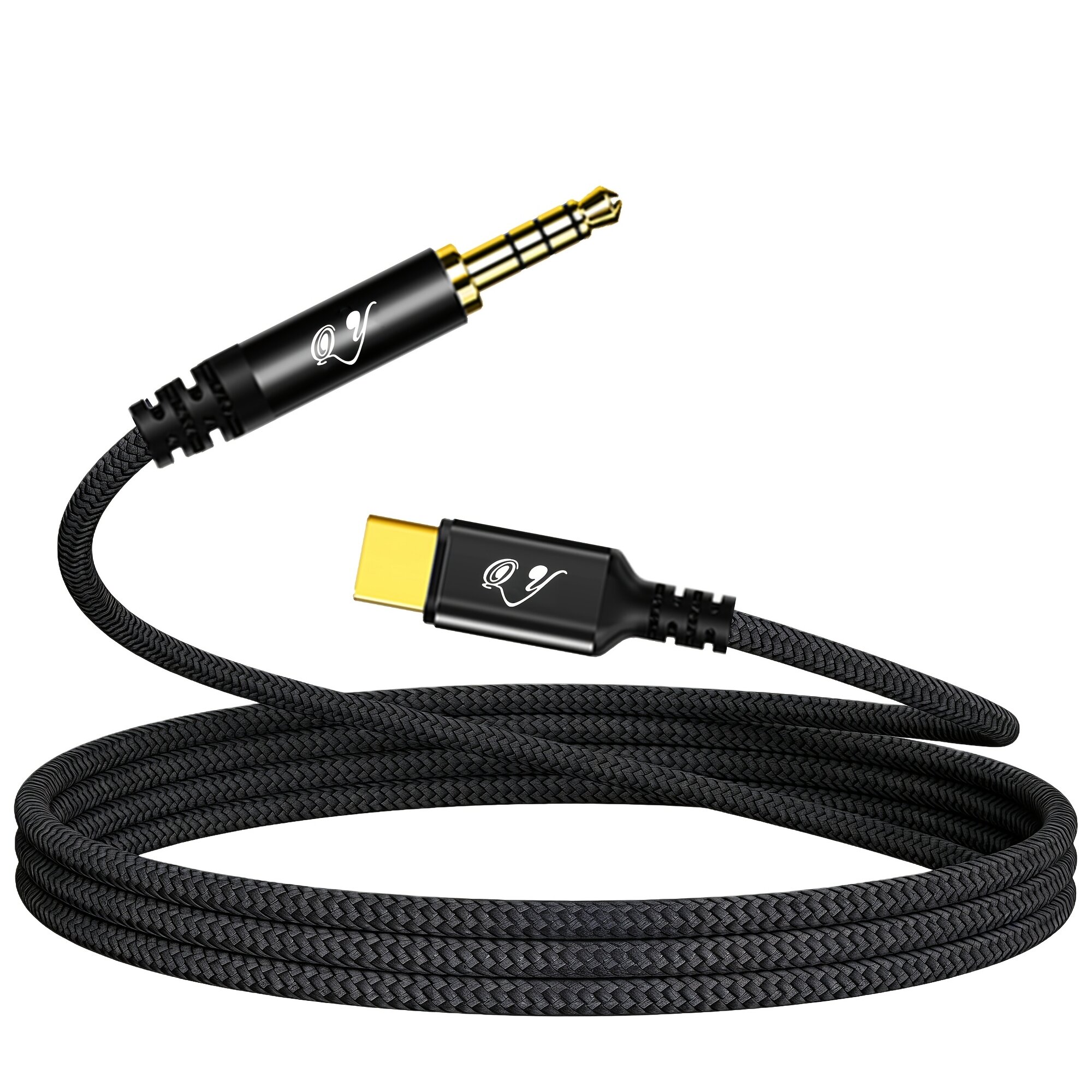 Аудиокабель USB Type-C на 3.5 мм TRRS со встроенным микрофоном, длина 118 дюймов