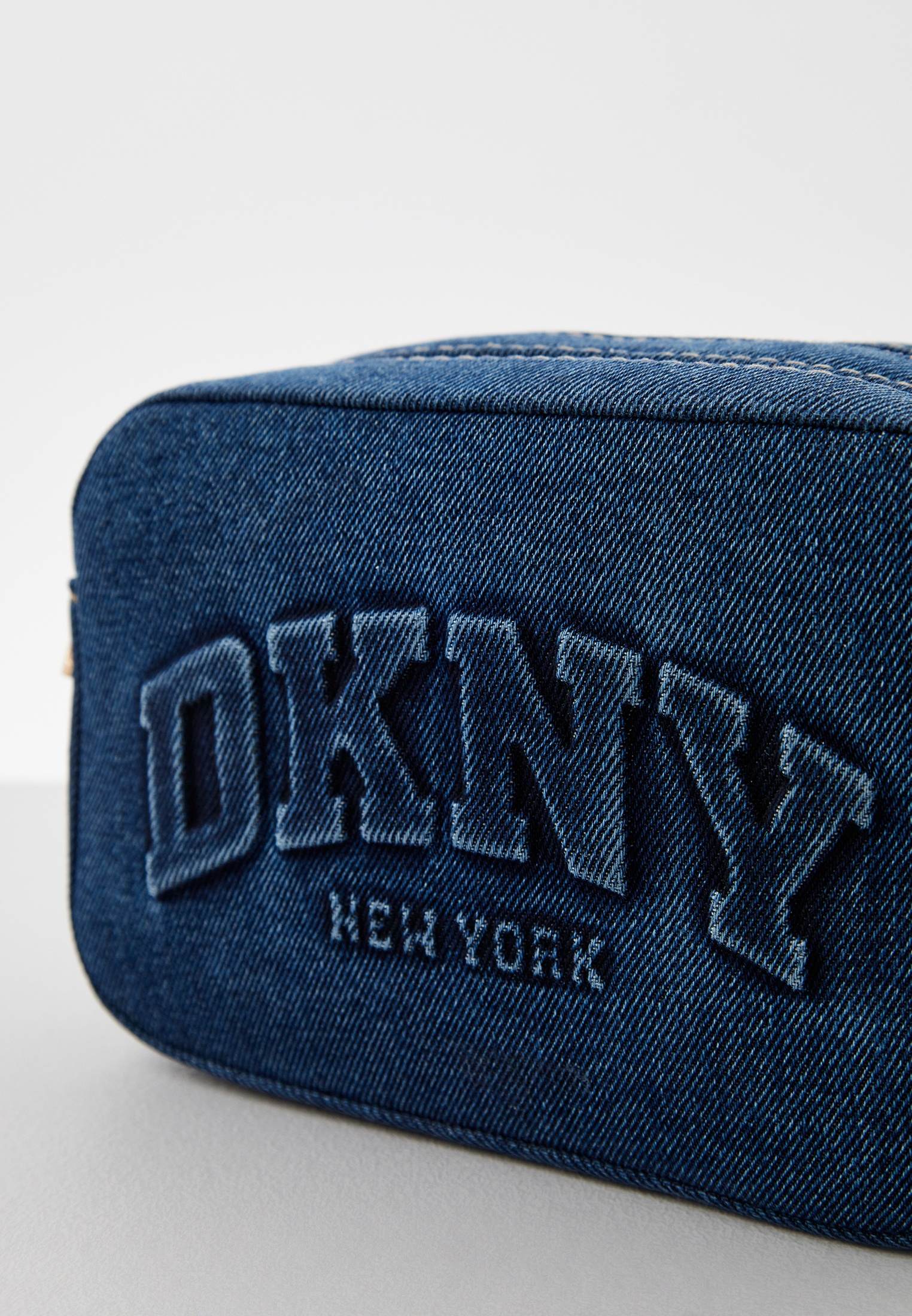 Сумка кросс-боди DKNY HADLEE, фактура матовая, синий — фото 1
