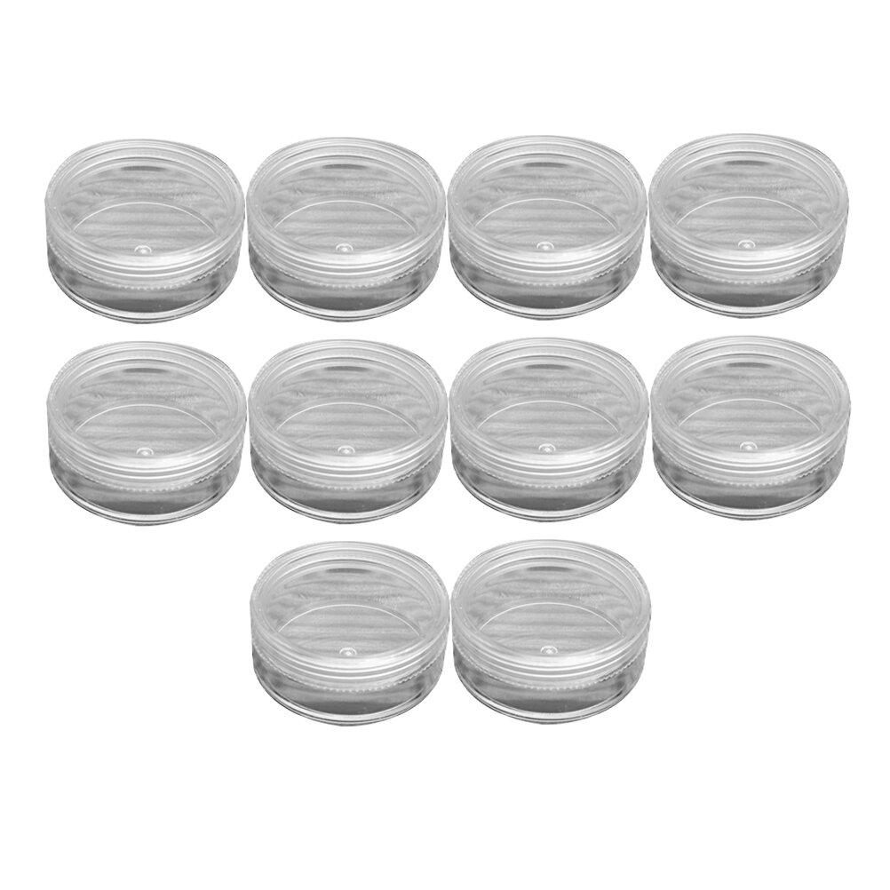 Прозрачные Коробки Для Хранения Бисера 10 Штук Круглая Форма 5X2.2Cm