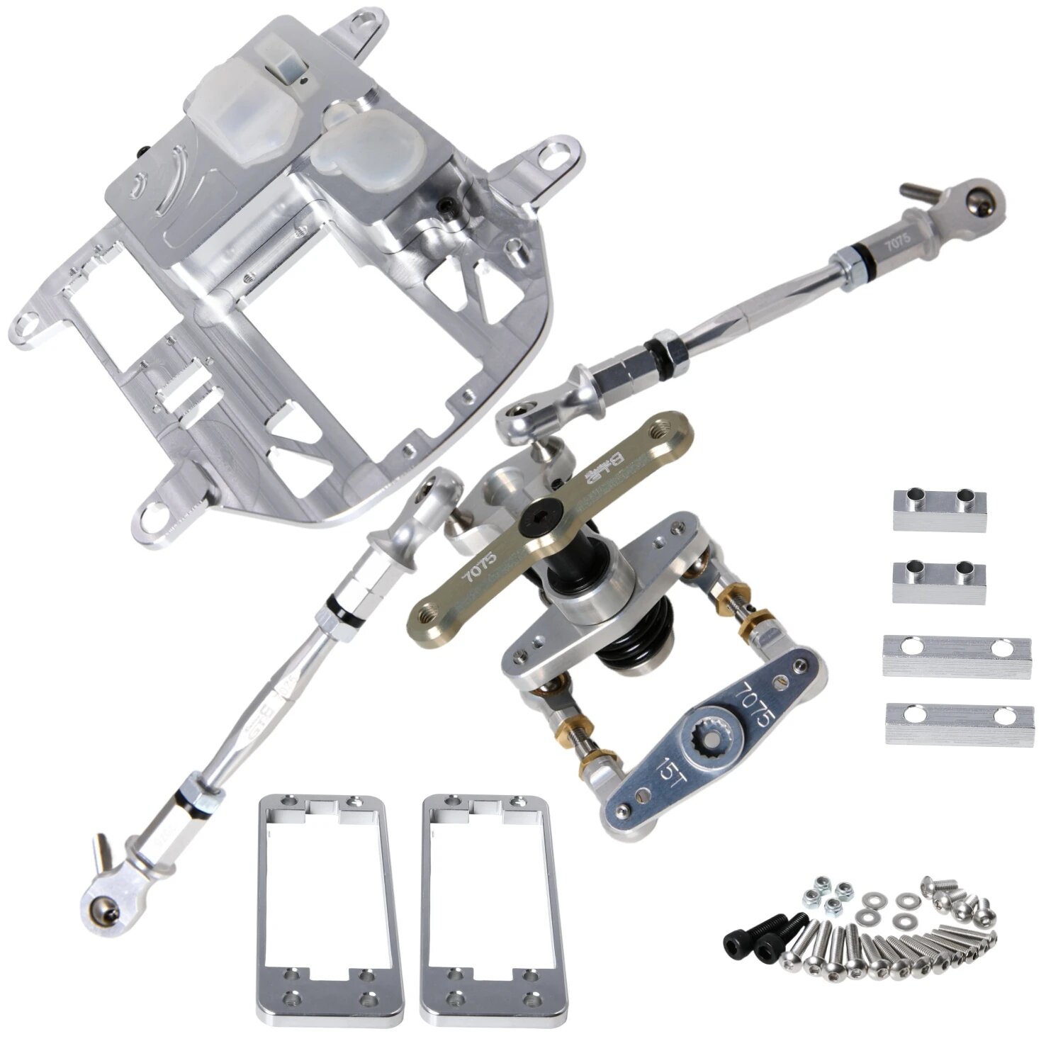 GTBRacing Алюминиевая система рулевого управления 7075 для HPI Baja 5B 5T 5SC Silver