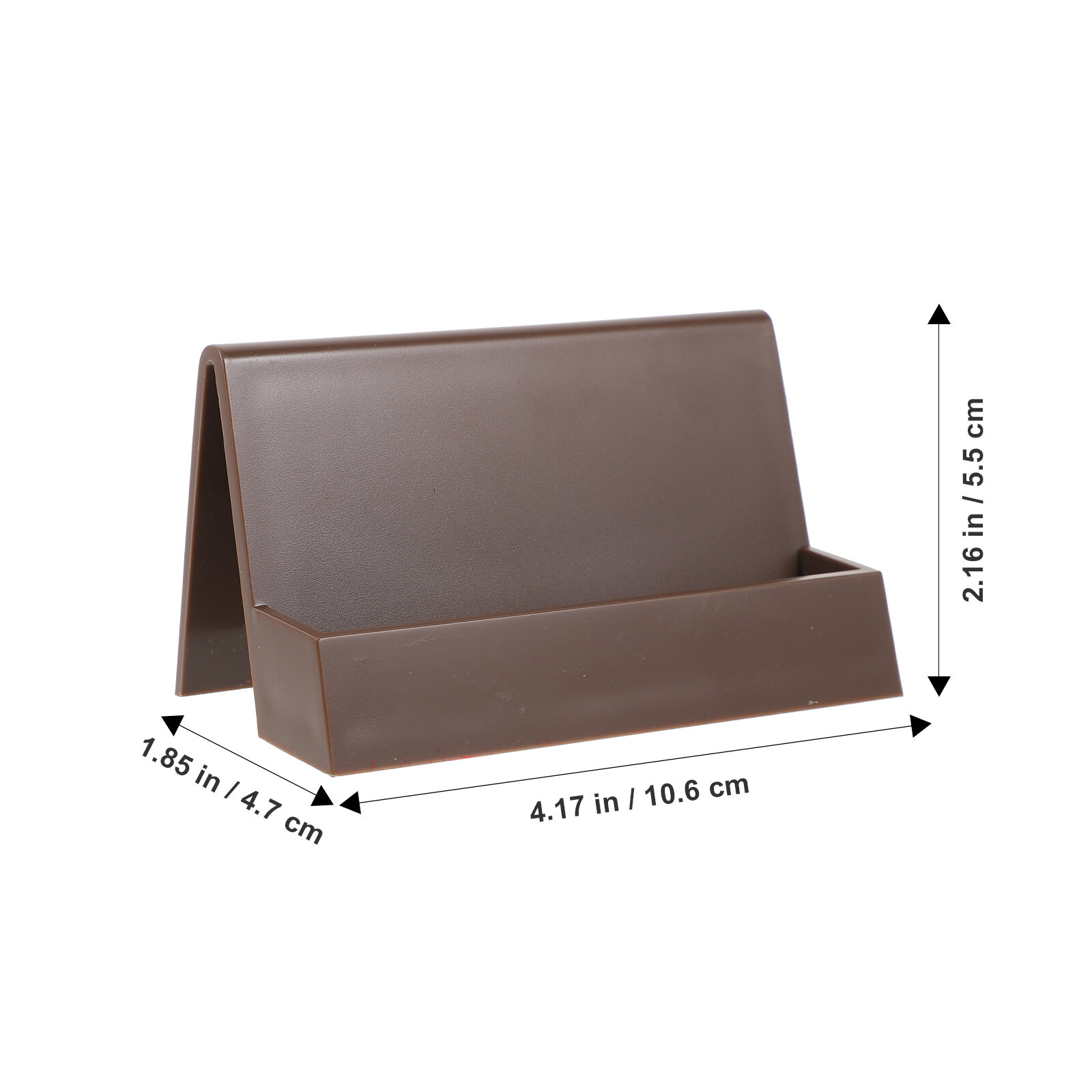 Держатель Для Бизнес-Карт Офисный Коричневый Размер 10.60X5.50X4.70Cm