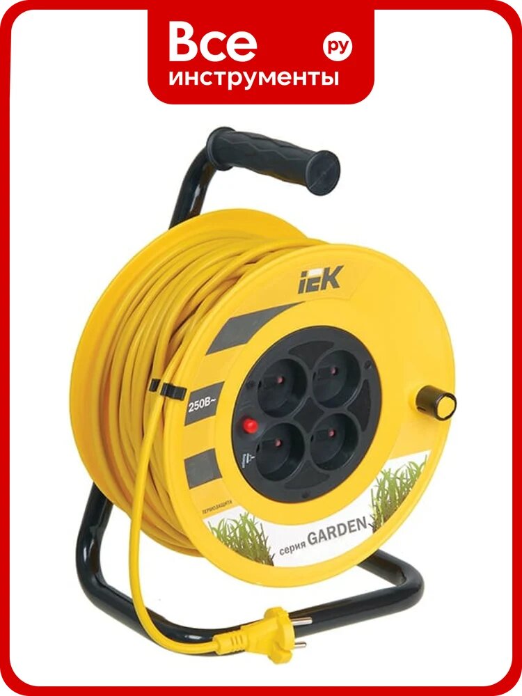 Удлинитель на катушке с термозащитой 4х40м УК40 2х1.0 IEK Garden WKP23-10-04-40 277733
