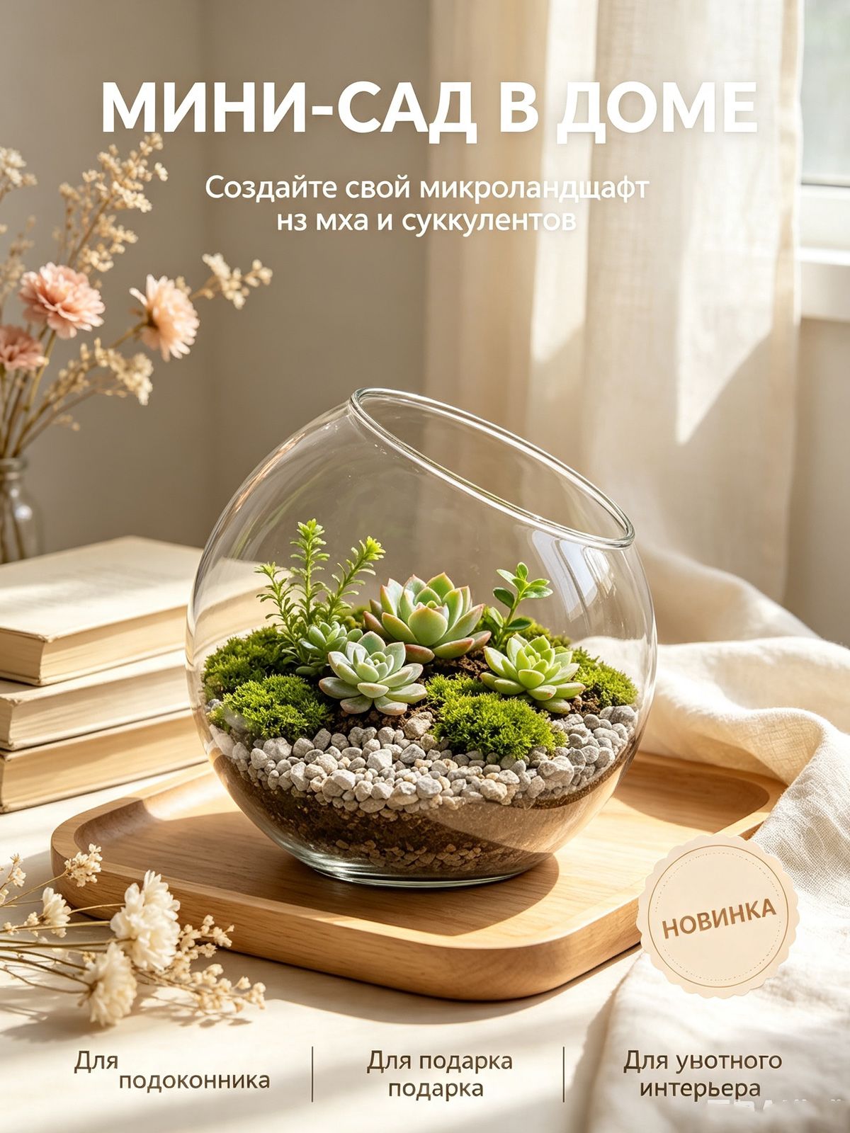 Ваза "Прозрачная ваза", 12 см , боросиликатное стекло, Артикул: 5233213660