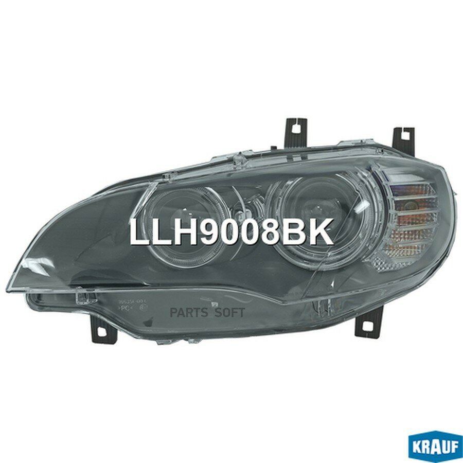 Фара передняя левая от официального дистрибьютора, KRAUF, артикул LLH9008BK