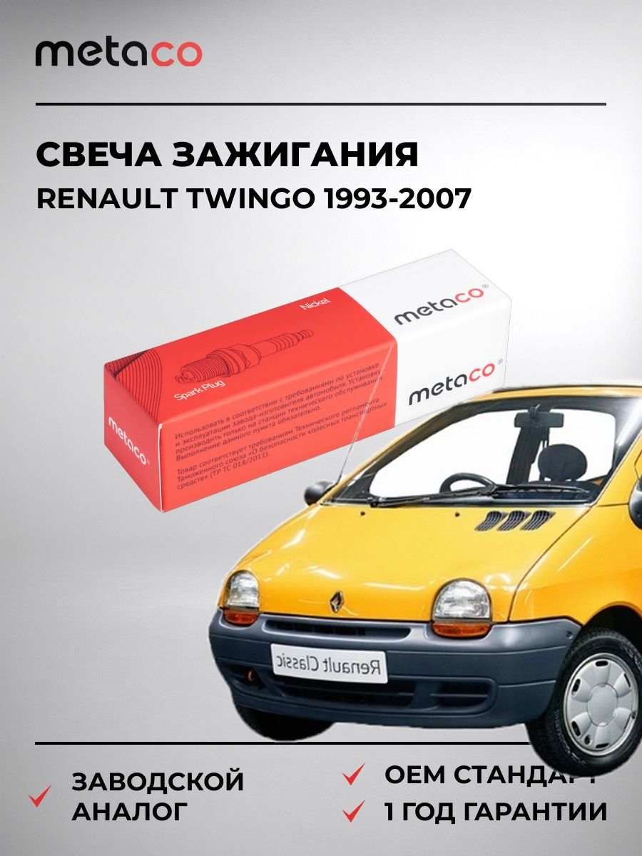 Свеча зажигания METACO 6904072 Рено Твинго Renault Twingo 1993-2007