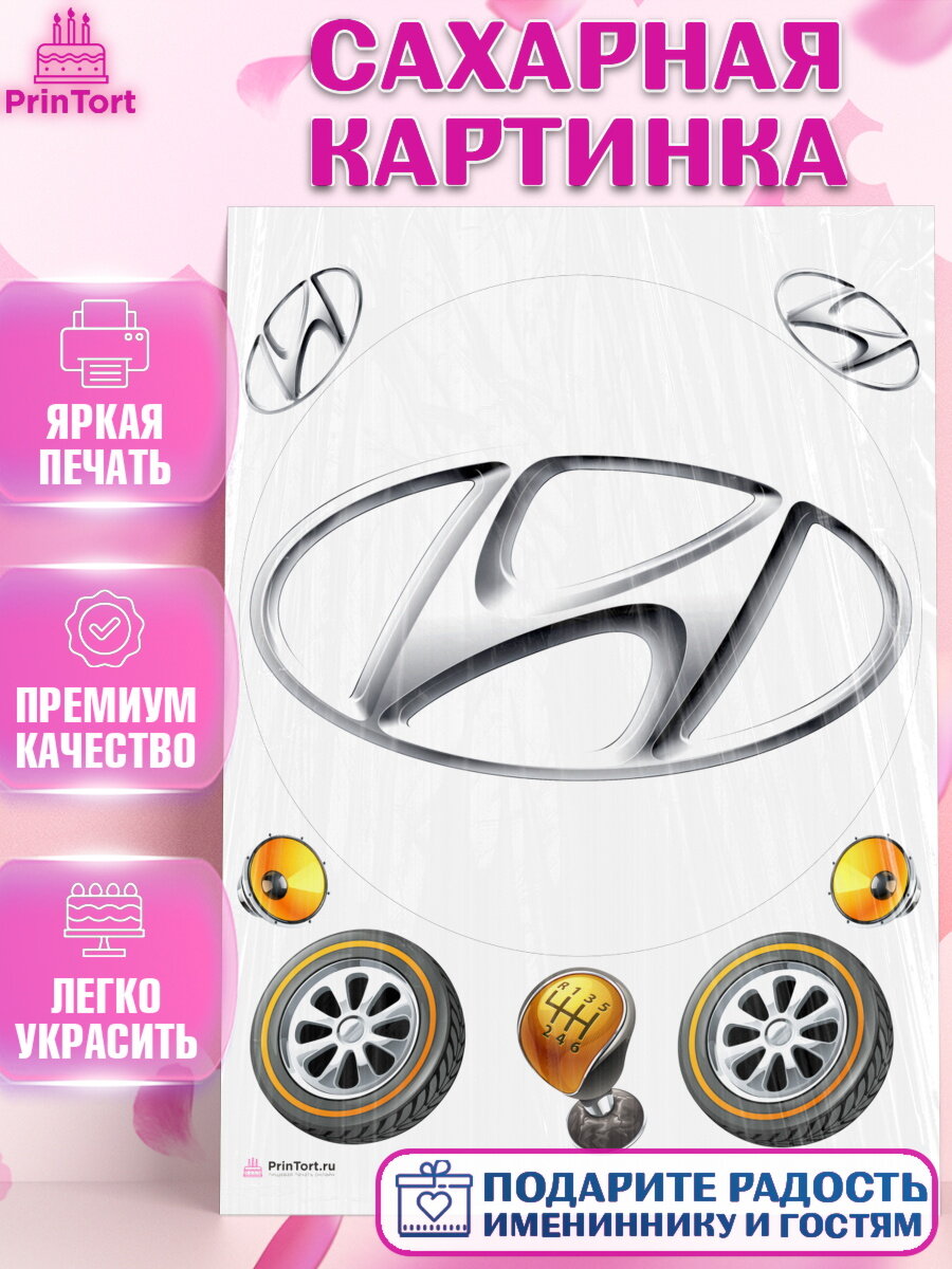 Сахарная картинка для торта Авто. Украшения для торта мужчине на День Рождения. Декор для выпечки PrinTort