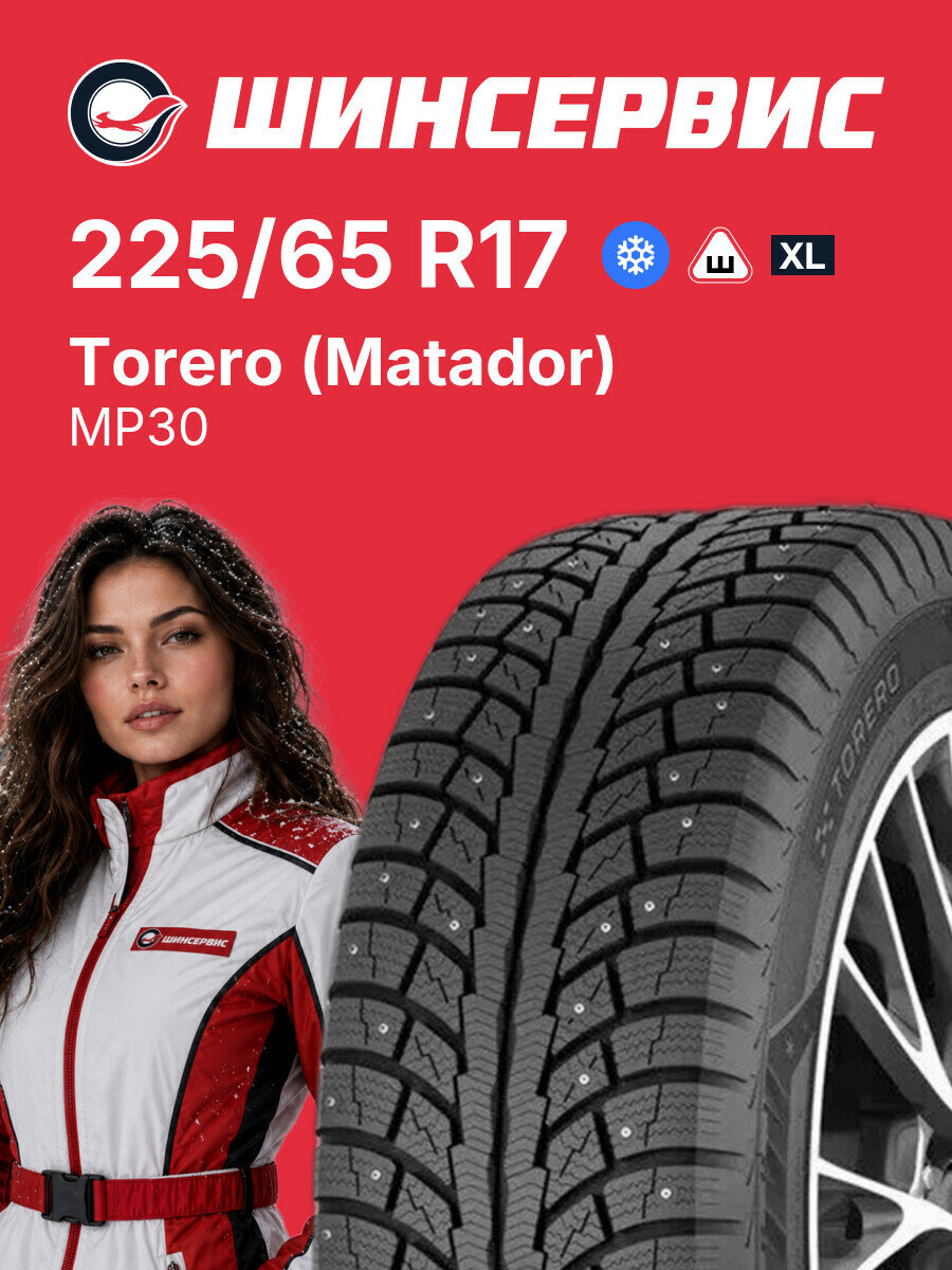 Зимняя шипованная шина Torero MP30 225/65 R17 106 T, зимняя автомобильная резина