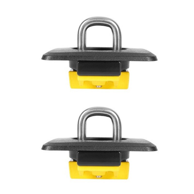 Складной якорь для крепления груза с D-образным кольцом для борта кузова пикапа, желтый, 2 шт.