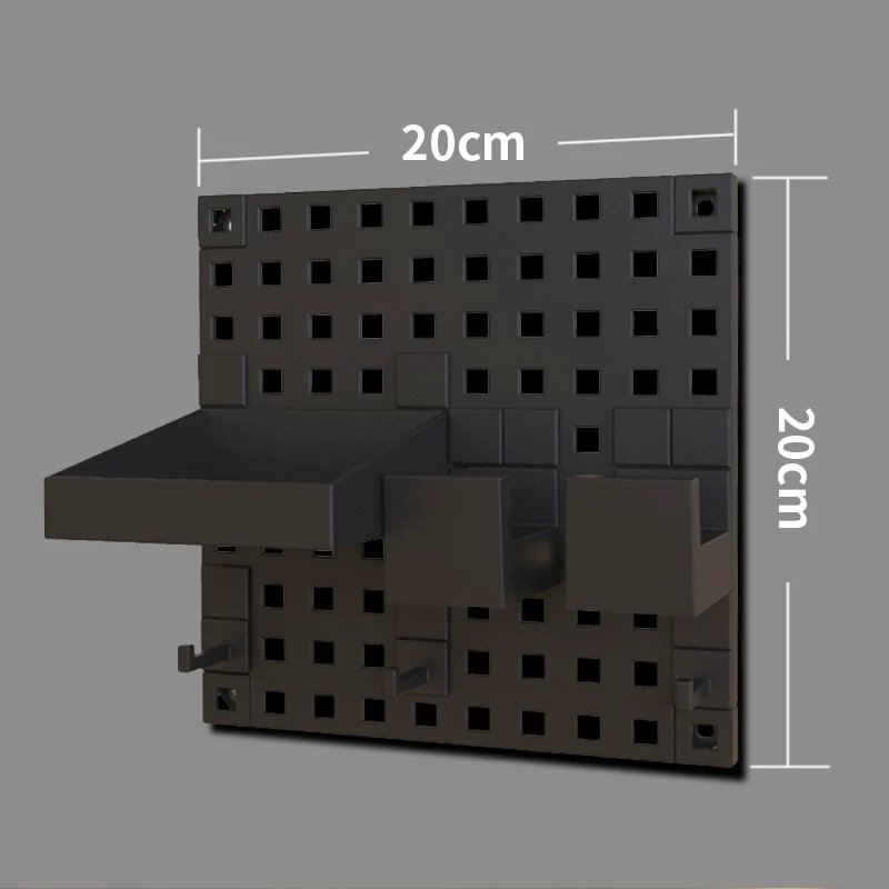 Геек-стиль 20x20см черный пластиковый пегборд для стеновой организации