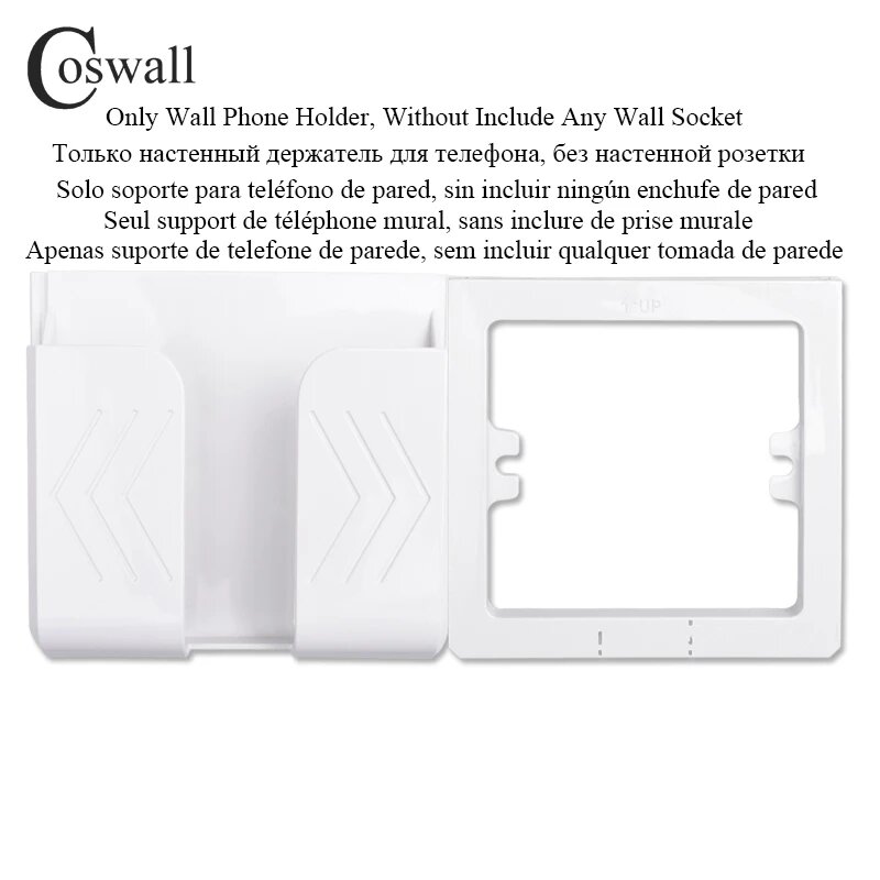 COSWALL беспроводная умная розетка с двумя USB-портами White 1 Slot Holder