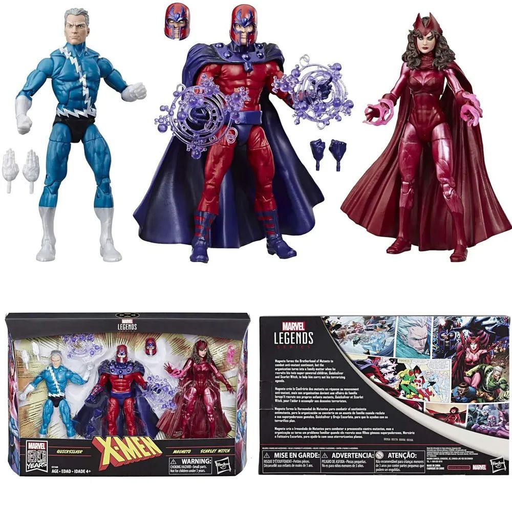 Фигурки Hasbro 6-дюймовый набор из 3 предметов серии Marvel Legends "Семейные дела" с фигурками Магнето, Ртути и Алой ведьмы