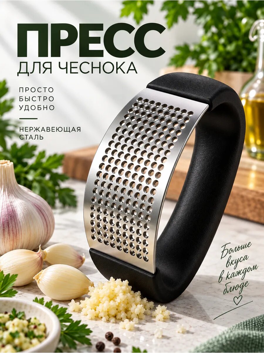 Чеснокодавка пресс для чеснока из нержавеющей стали