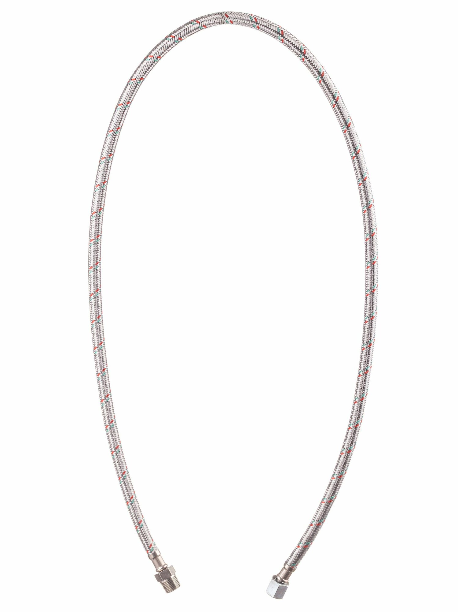 Шланг топливный гибкий для горелки, G 3/8" - RP 1/4" (наружная резьба прямой - накидная гайка прямой) 120 см