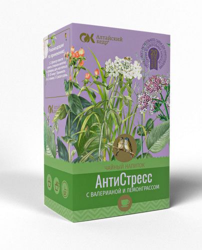 Чайный напиток АнтиСтресс с валерианой и лемонграссом, 20 ф/п