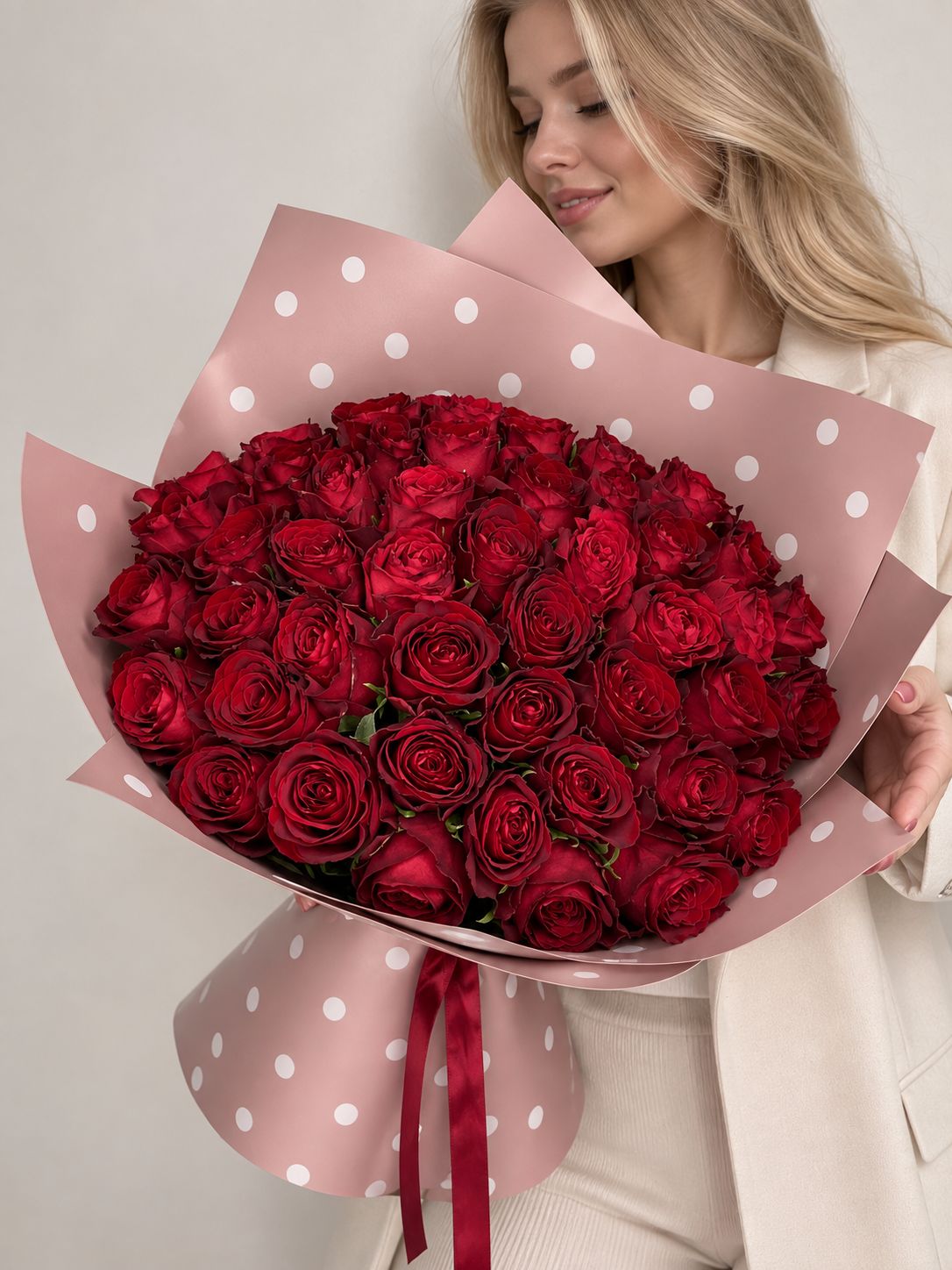 Букет из 51 красной розы