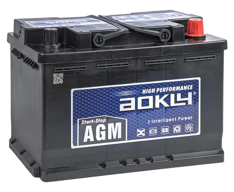 Аккумулятор автомобильный Aokly AGM 70 А/ч 700 А обр. пол. Евро авто (278x175x190) VRL3