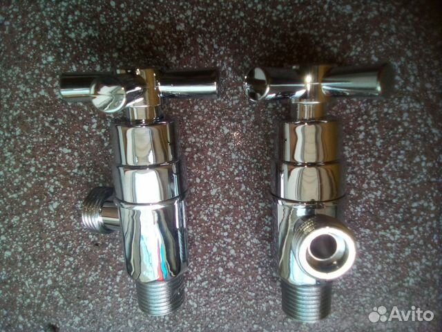 Шаровой кран из ABS-пластика хром угловой PN10 Thermofix 1/2" нар х1/2" нар ручка крест