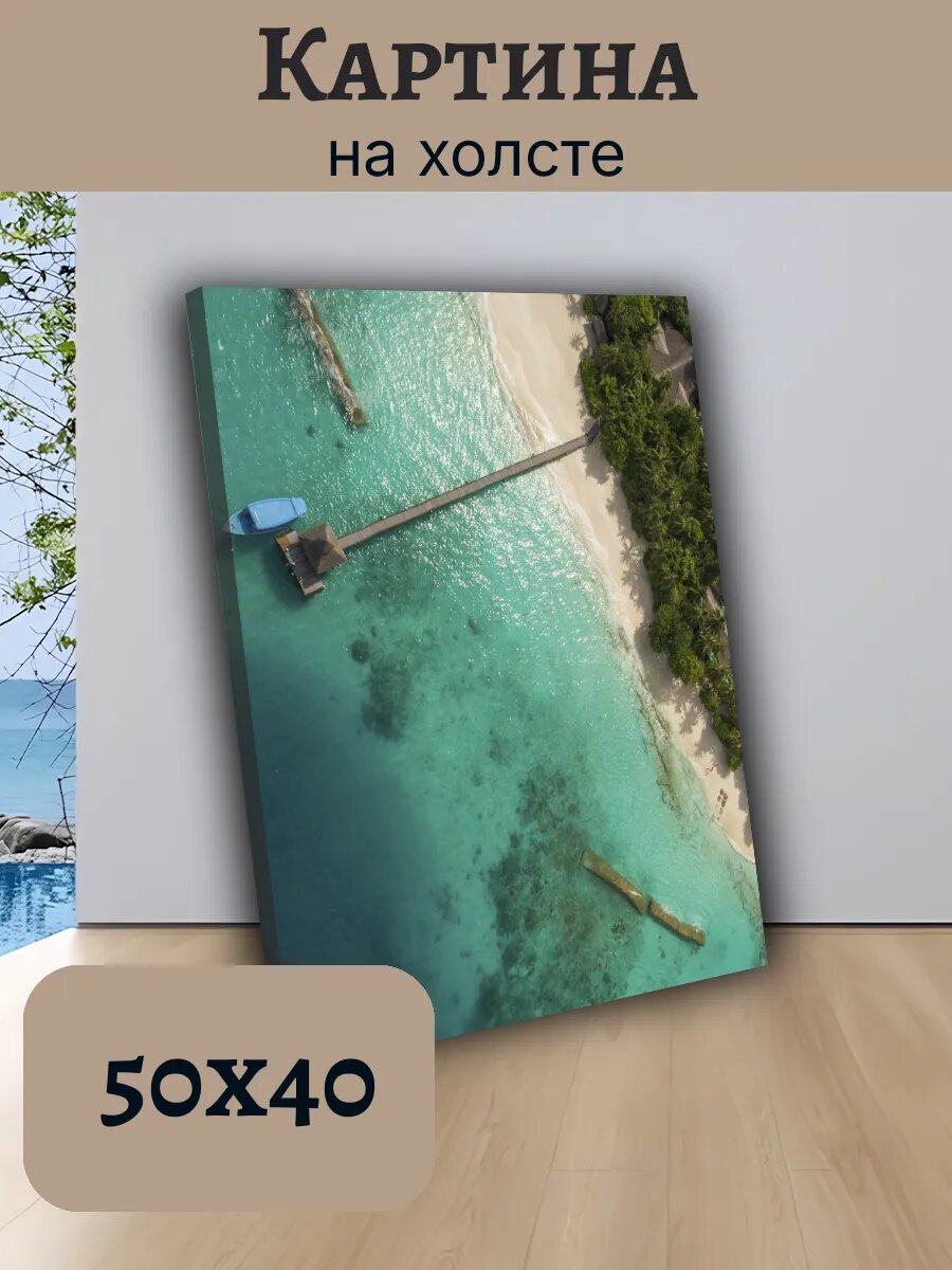 Картина Постер Мальдивы Maldives 40x50 тропический