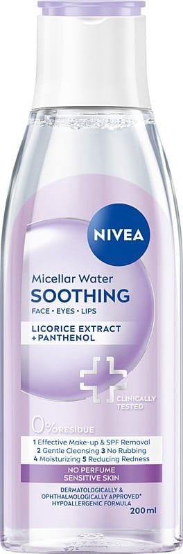 Средство для снятия макияжа Nivea Micellair 5 в 1 ухаживающая мицеллярная жидкость для чувствительной и гиперчувствительной кожи, 200 мл