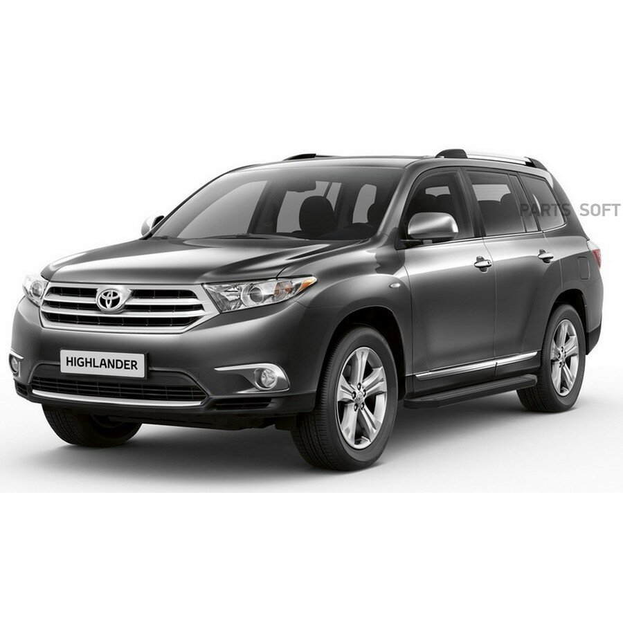 Пороги Premium-Black Toyota Highlander 2007-2014 от официального дистрибьютора, RIVAL, артикул A180ALB57041