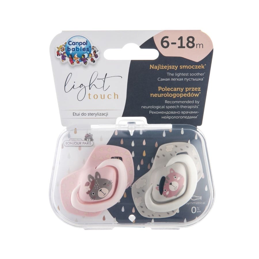 Пустышка Canpol babies Bonjour Paris, розовый, 2 шт