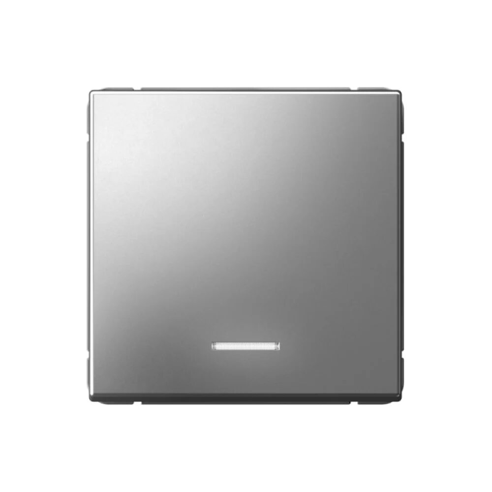 Systeme Electric Выключатель с подсветкой 1-клавишный ArtGallery, 10 АХ, механизм, быстрозажимные клеммы, Сталь GAL000913S