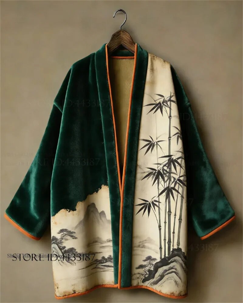 Кимоно кардиган, Kimono Cardigan 13, зеленый