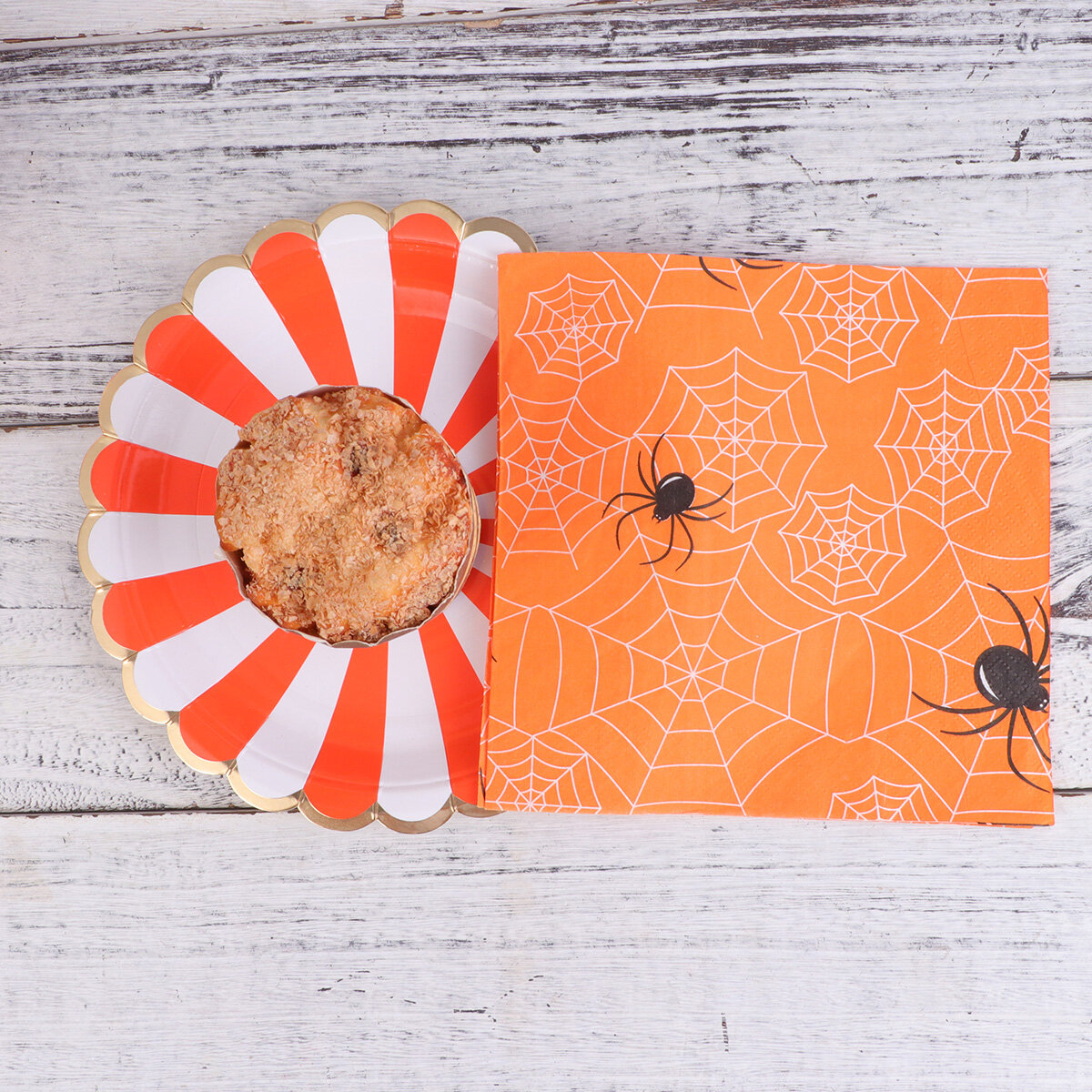 20 Штук Halloween Spider Салфетки Из Бумаги Для Праздничного Стола Размер M Оранжевый Цвет