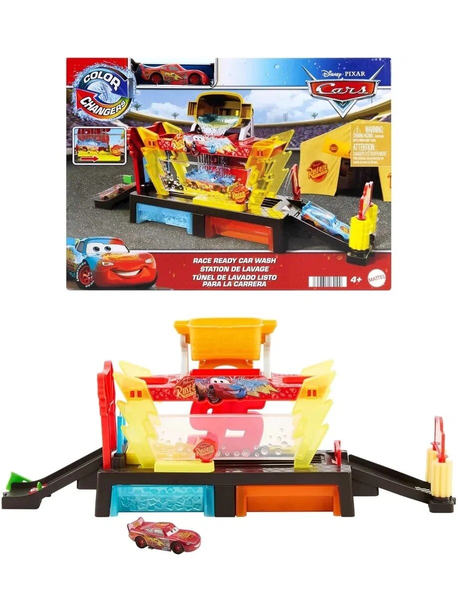 Набор для игры "Молния МакКуин" с изменением цвета Mattel Cars. JBM70
