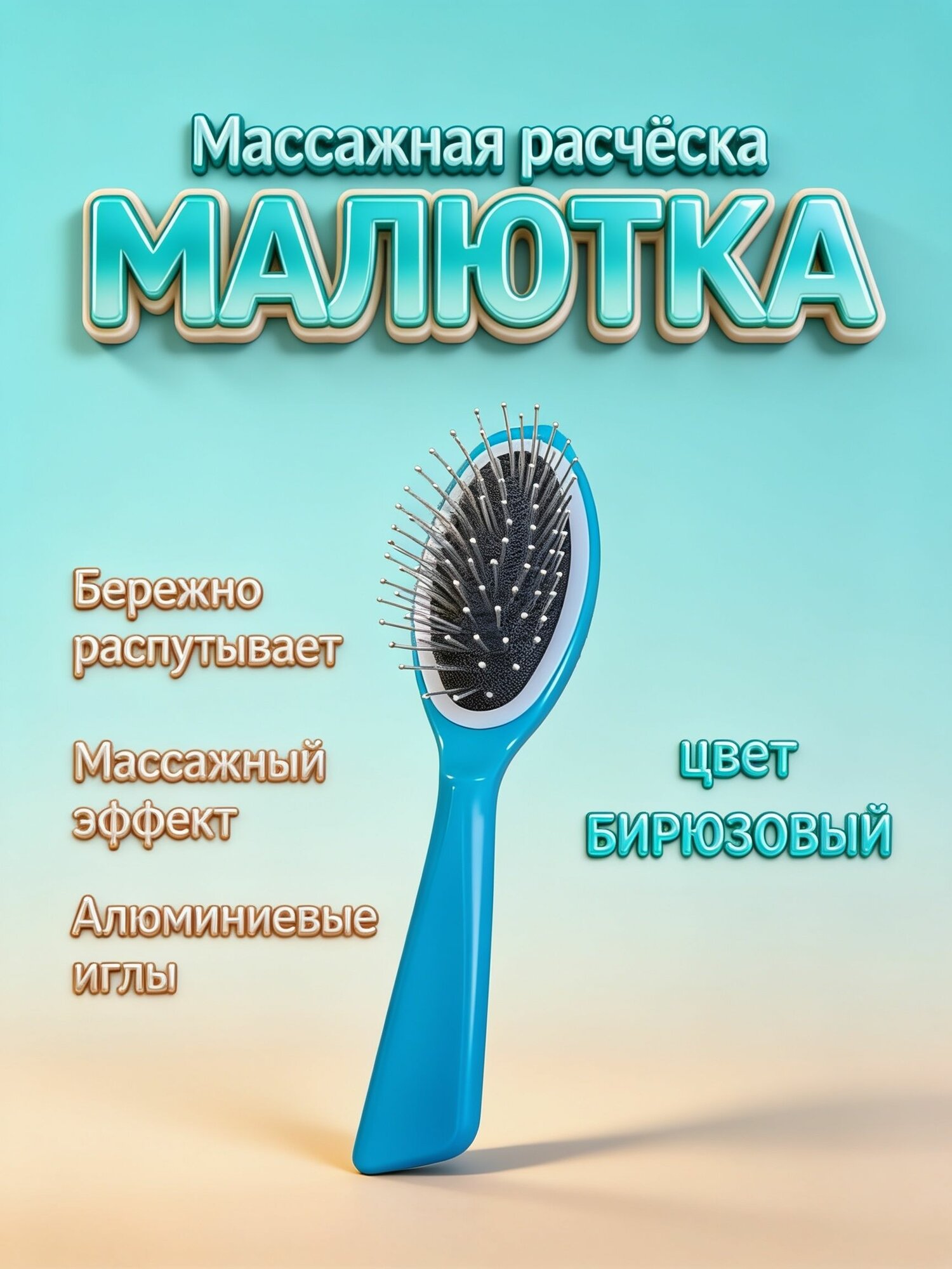 Расческа для волос массажная малютка