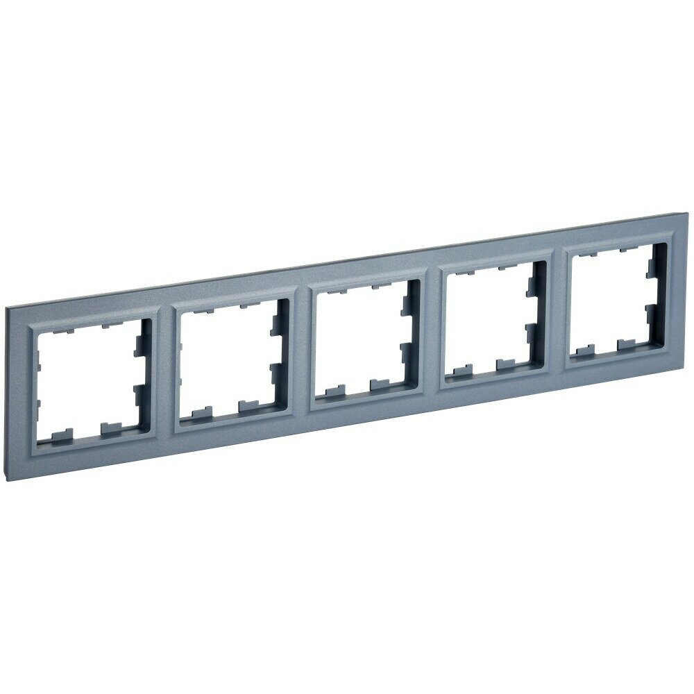 Рамка IEK Brite пятиместная маренго (BR-M52-K35)