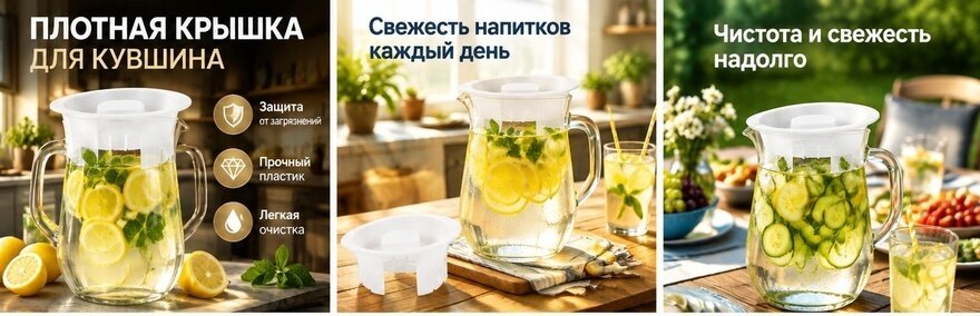 2 Шт Пластиковые Крышки Для Кувшинов Для Воды Прочный И Practical 7 60X7 60X4 00Cm