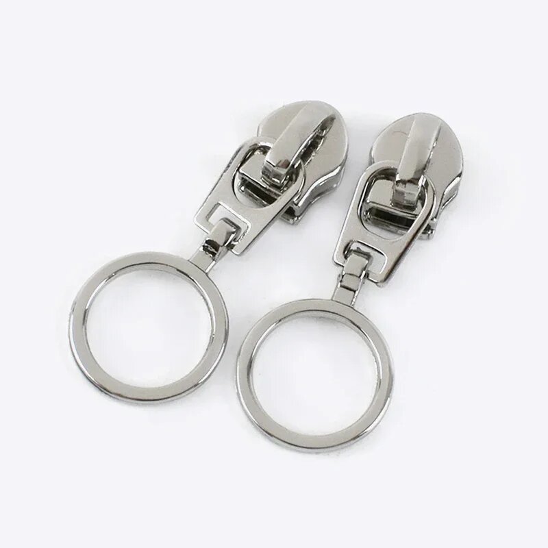 Металлические ползунки на молнии Meetee 5# Серебряный, ZT178-Silver, 10Pcs