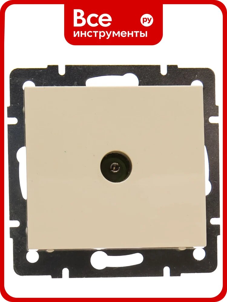Телевизионная розетка LEZARD RAIN проходная крем 703-0388-129