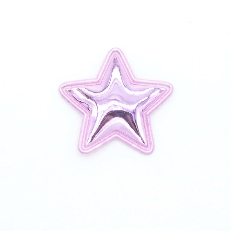 40 шт. нашивки звезда из ПУ-ткани Diy Super Paradise 35 мм Розовый, Pink