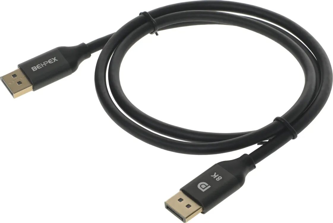 Кабель аудио-видео Ultra HD v1.4, DisplayPort (m) - DisplayPort (m), ver 1.4, 1м, черный