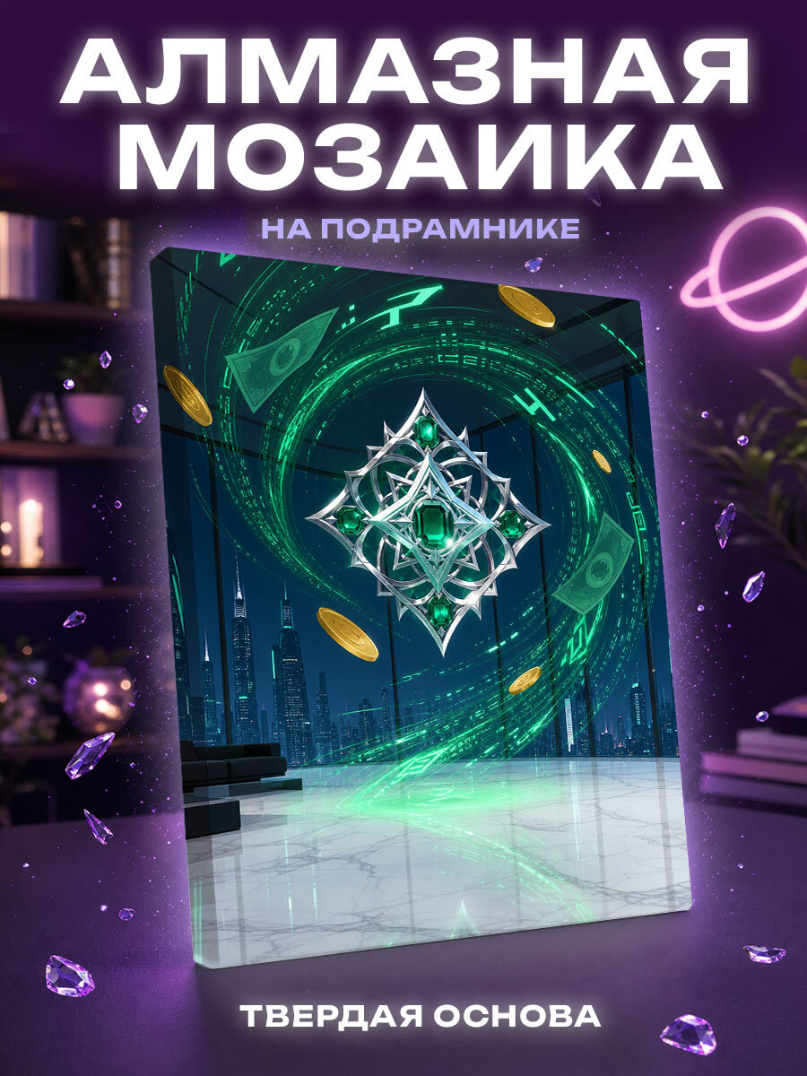 Алмазная мозаика Мандала «Денежный Вихрь»
