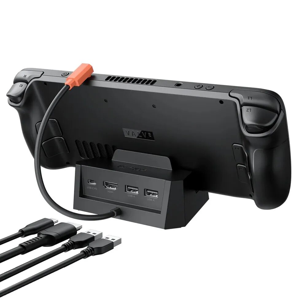Док-станция (4 в 1) JSAUX для Steam Deck LCD/OLED, ASUS ROG Ally/Х, ROG Xbox Ally/X, Lenovo Legion Go/Go S/Go 2, AYA NEO, ONEXPLAYER (4 порта: USB Type-C PD 100W, HDMI 4К 60Гц, 2 x USB-A 2.0) - HB0503