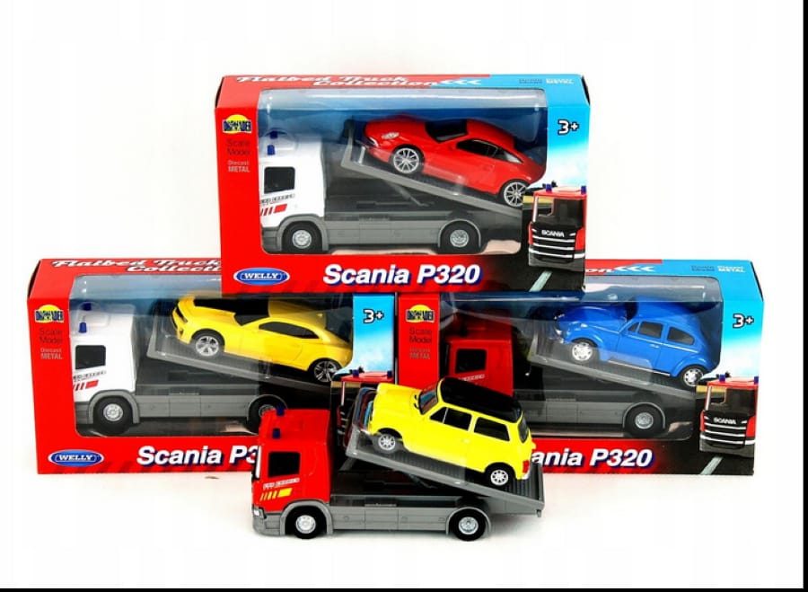 Игрушечная машинка Welly Грузовик Scania, 1:43, 1 шт