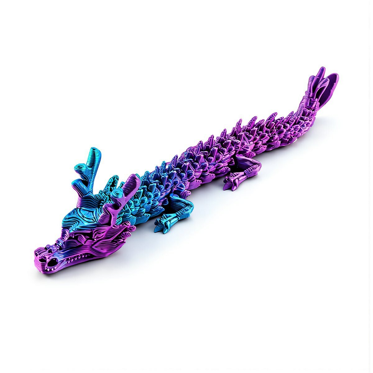 Разноцветная фигурка дракона подвижные суставы 3д печать домашняя декорация настольный аксессуар игрушка для хобби детей и взрослых