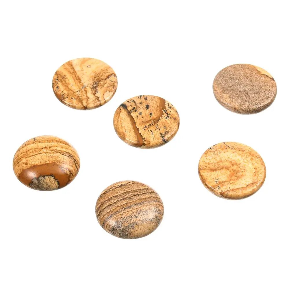 Louleur фиолетовые кристаллы кабошоны бусины 10 шт Коричневый, 20mm x 5pcs, picture stone