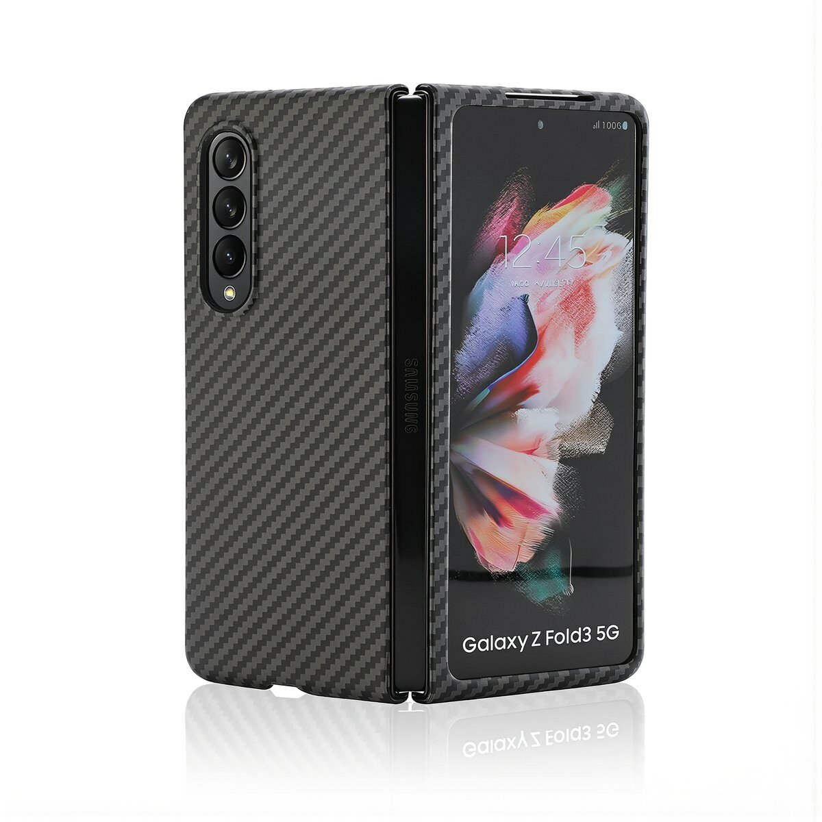 Защитный чехол из углеродного волокна для смартфона Samsung Galaxy Z Fold3 тонкий прочный точная подгонка защищает от царапин ударов при повседневном использовании, Samsung Z fold 2
