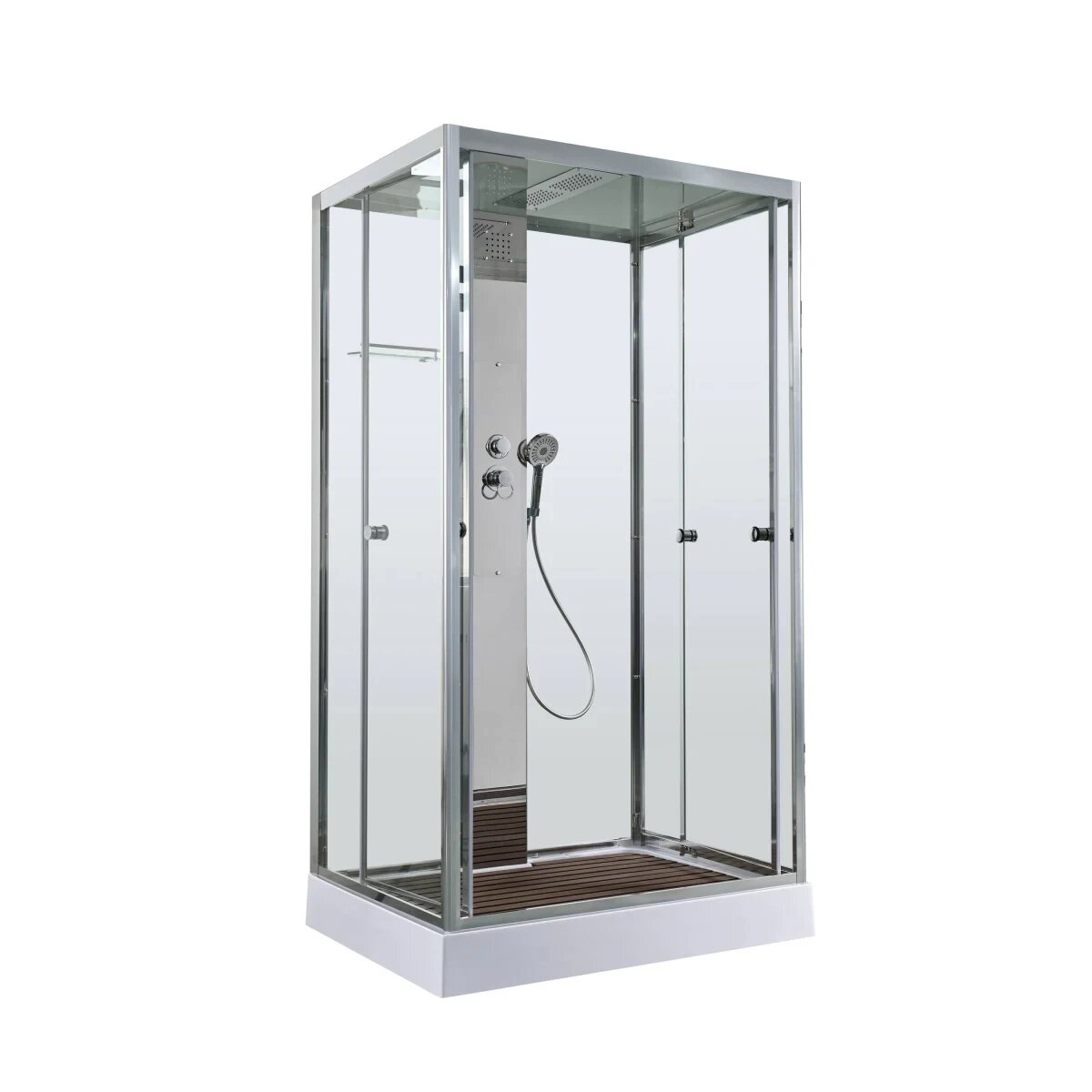 Душевая кабина AvaCan Z1912, 120x90x220 см, прямоугольная, низкий поддон, профиль алюминий, цвет хром