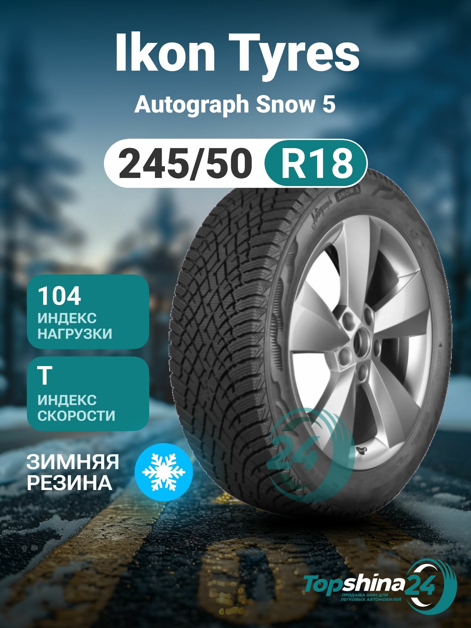 Шины зимние Ikon Tyres Autograph Snow 5 245/50 R18 T104