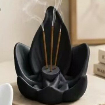 3D-печатная объемная лотосовая ваза с обратным потоком дыма на пластиковой подставке, декоративное украшение в китайском дзен-стиле для гостиной, прямые поставки от производителя.