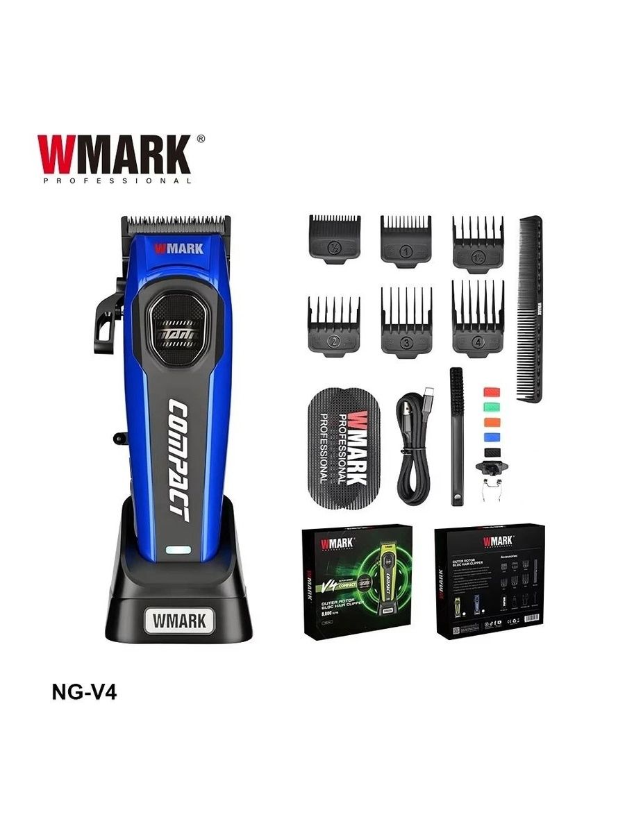 WMARK Триммер для волос NG V4, кол-во насадок 6