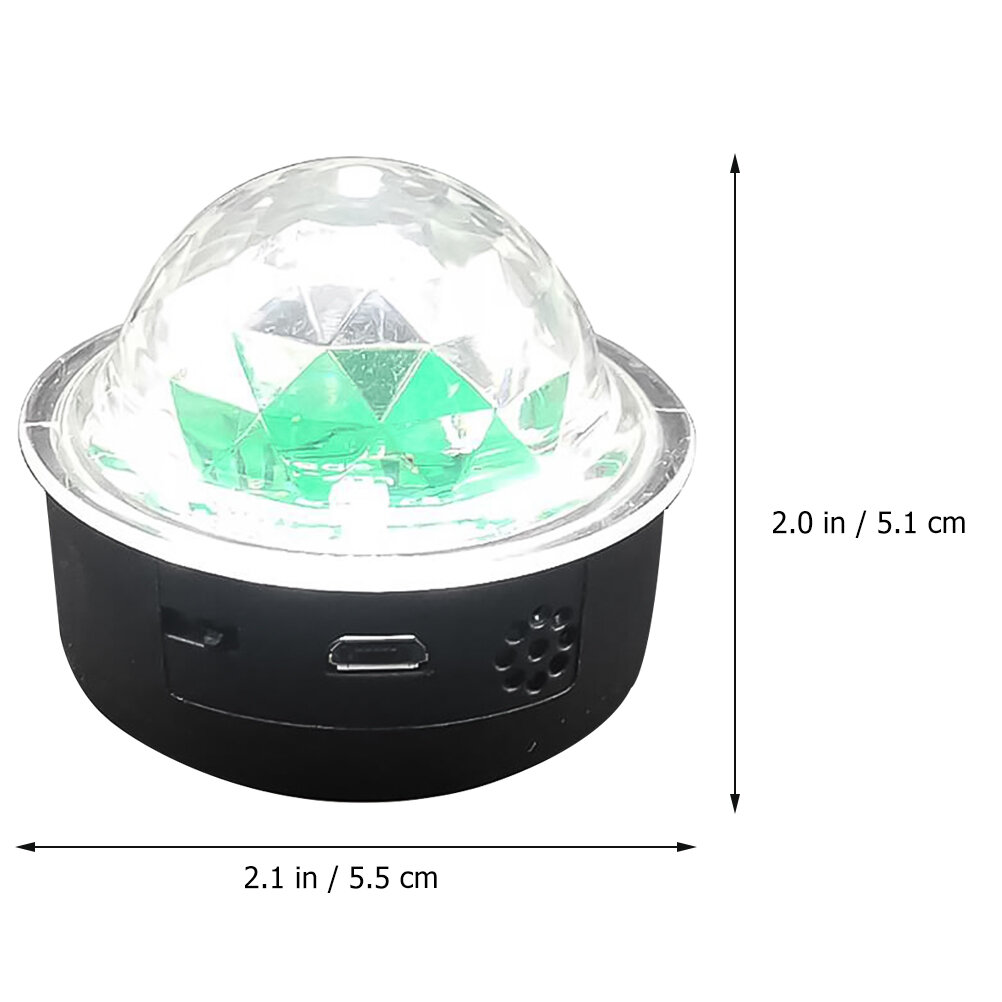 RGB Голосовое Управление Сценическая Лампа Дискотека USB Подзарядка Атмосферная Лампа Чёрный 5 5*5 1Cm