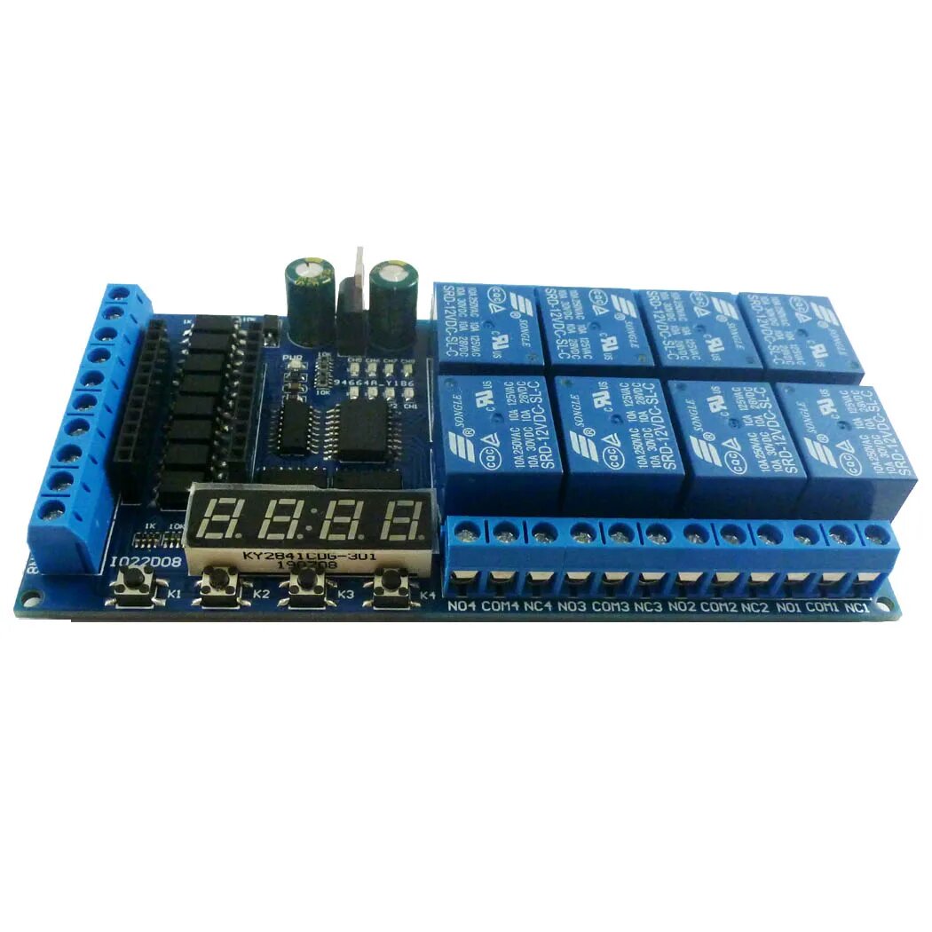 Релейный модуль eletechsup IO22D08 8 каналов DC 12V для Arduino