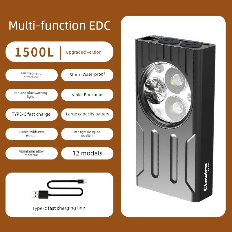 Мощный фонарик EDC, портативный мини-фонарь, ультраяркий рабочий фонарь, тактическое сигнальное освещение для улицы